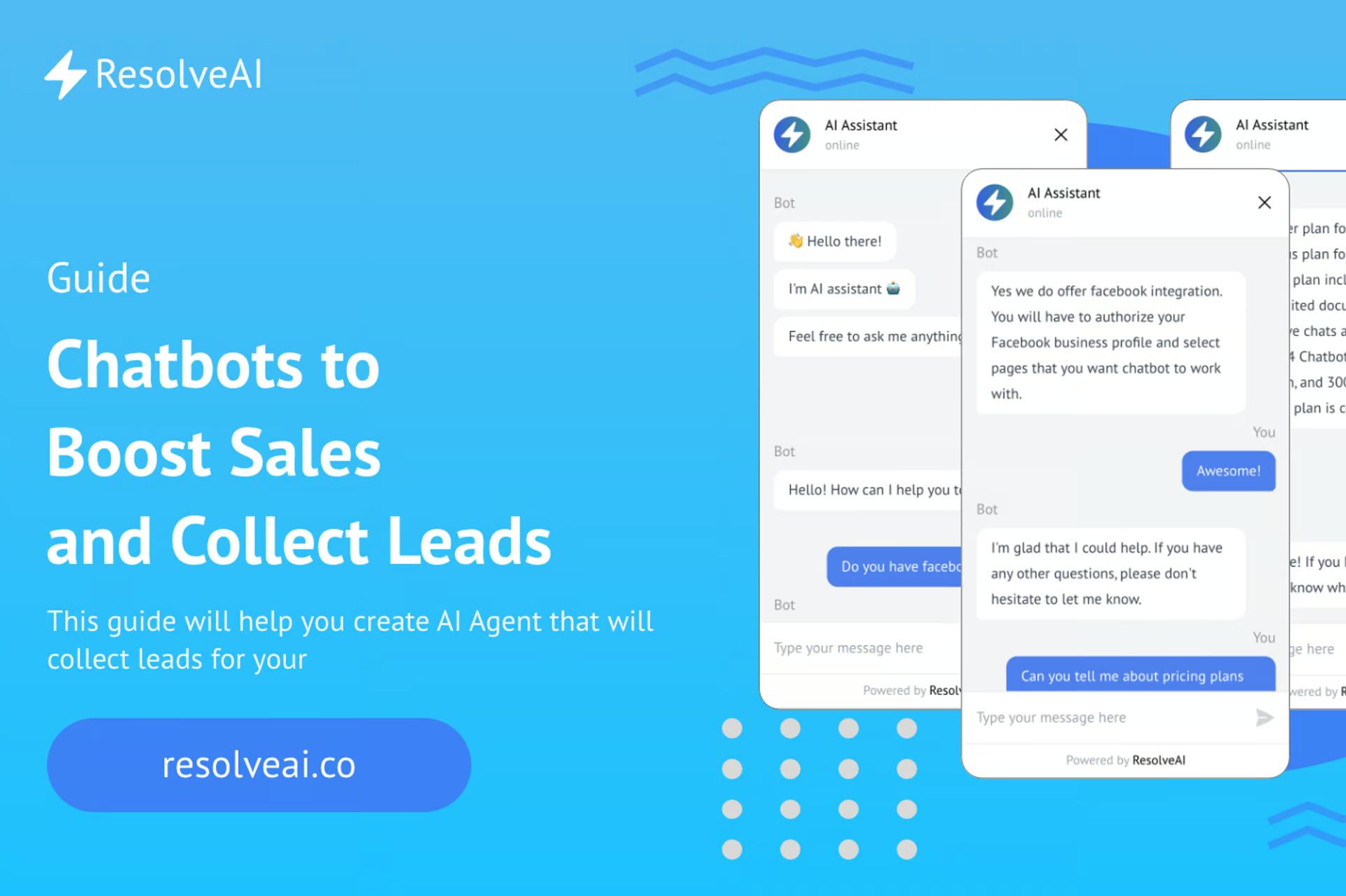 Chatbots to boost sales and collect leads - AI Chatbot for your business by ResolveAI