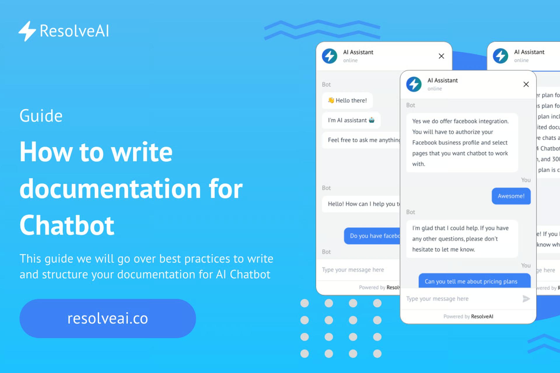 How to write documentation - AI Chatbot for your business by ResolveAI